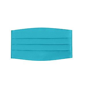 Men's 3 Piece Formal Accessory Set with Bow Tie, Cummerbund & Pocket Hanky (Teal)