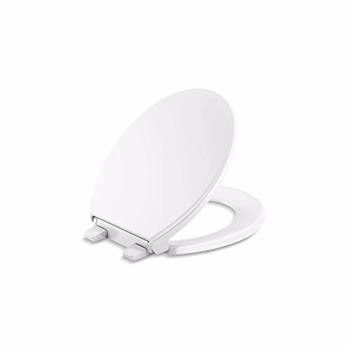 KOHLER 24294-0 Figure ReadyLatch Round-Front Toilet Seat, Quiet-Close Lid and Seat, Countoured Seat, Grip-Tight Bumpers and Installation Hardware, White