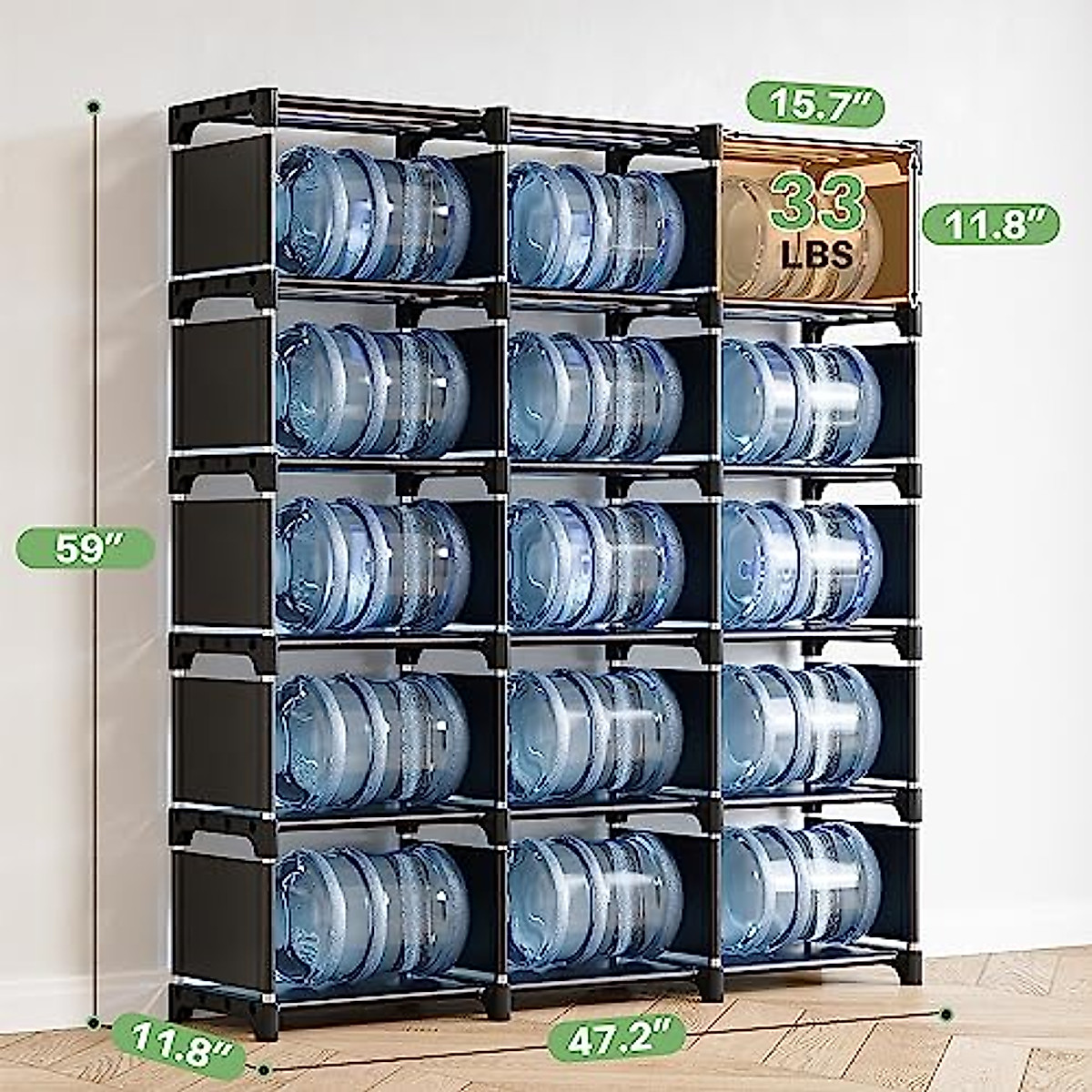 REIBII Bookshelf for Bedroom Book Shelf Organizer Bookcase Tall Book Case 15 Cube Storage Organizer Cube Shelf Black Cubby Storage Organizer Shelves for Bedroom Living Room Closet Office DIY