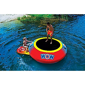 WOW Sports World of Watersports Inflatable Bounce Pad, 4Ft Bouncing Area, Yellow, 20-2030