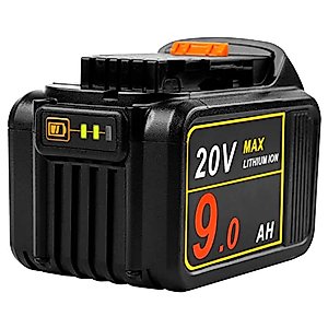TREE.NB DCB209 20V 9000mAh Battery Replacement for Dewalt N123283 DCB201-2 DCB200 DCB203 DCB204 DCB206 DCB181-XJ DCB181 DCB180 20V DCF/DCD/DCG/DCS Series Cordless Tools with LED Indicator