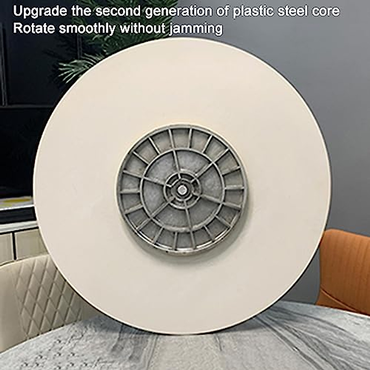 Natural Rock Slab Lazy Susan Dining Table Turntable Round Rotating Turntable 360 Degree Rotation Many Patterns Available Home Turntable (Color : B, Size : 80cm(32inch))