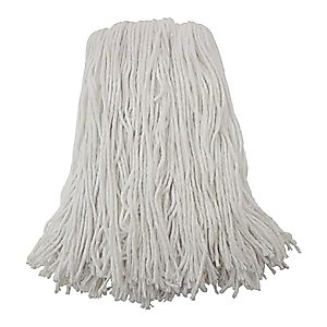 Boardwalk Premium Cut-End Wet Mop Heads, Rayon, 16oz, White, 12/Carton