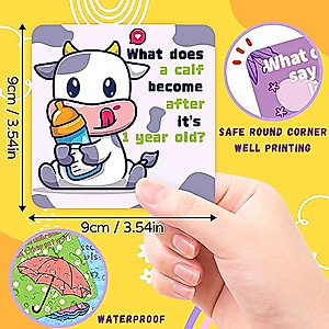 YTSQLER 120 Lunch Box Joke Cards for Kids Lunch Box Notes for Kids Motivational Inspirational Pun Cards for Students Teachers, Lunchbox Joke Cards for Boys Girls with Reward Stickers
