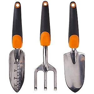 Fiskars 384490-1001 Ergo Garden Tool Set, Regular Package, Black/Orange