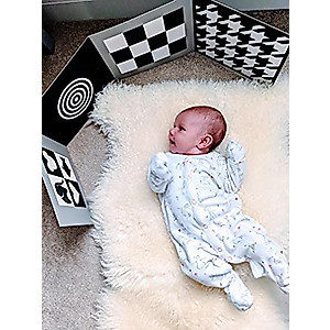 Samuel Sensory Baby Sensory & Development Fold Out Boards, Black and White, Simple Geometric Shapes, Made from 700GSM Card, Stands Independently.