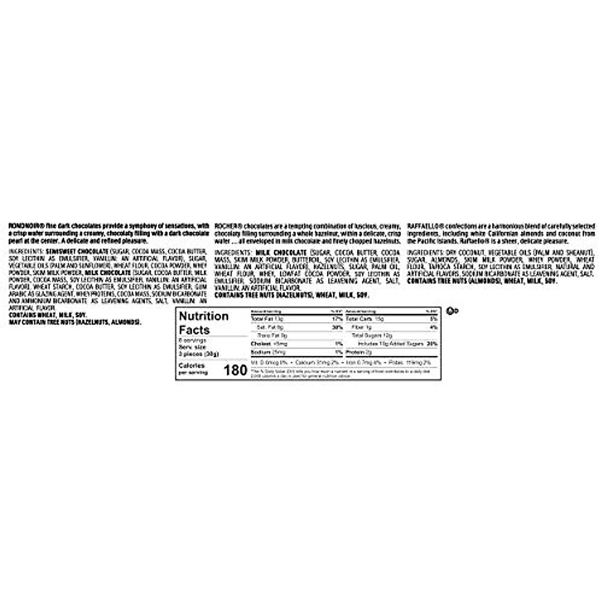 Ferrero Collection Premium Gourmet Assorted Hazelnut Milk Chocolate, Dark Chocolate and Coconut, A Great Easter Gift, 24 Count