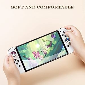 PERFECTSIGHT Switch Thumb Grips, Cute Joystick Caps for Nintendo Switch, 4 PCS Thumbstick Cover for Switch Lite, Switch OLED, Analog Stick Button Cover for NS Joycon Controller (PKballs)