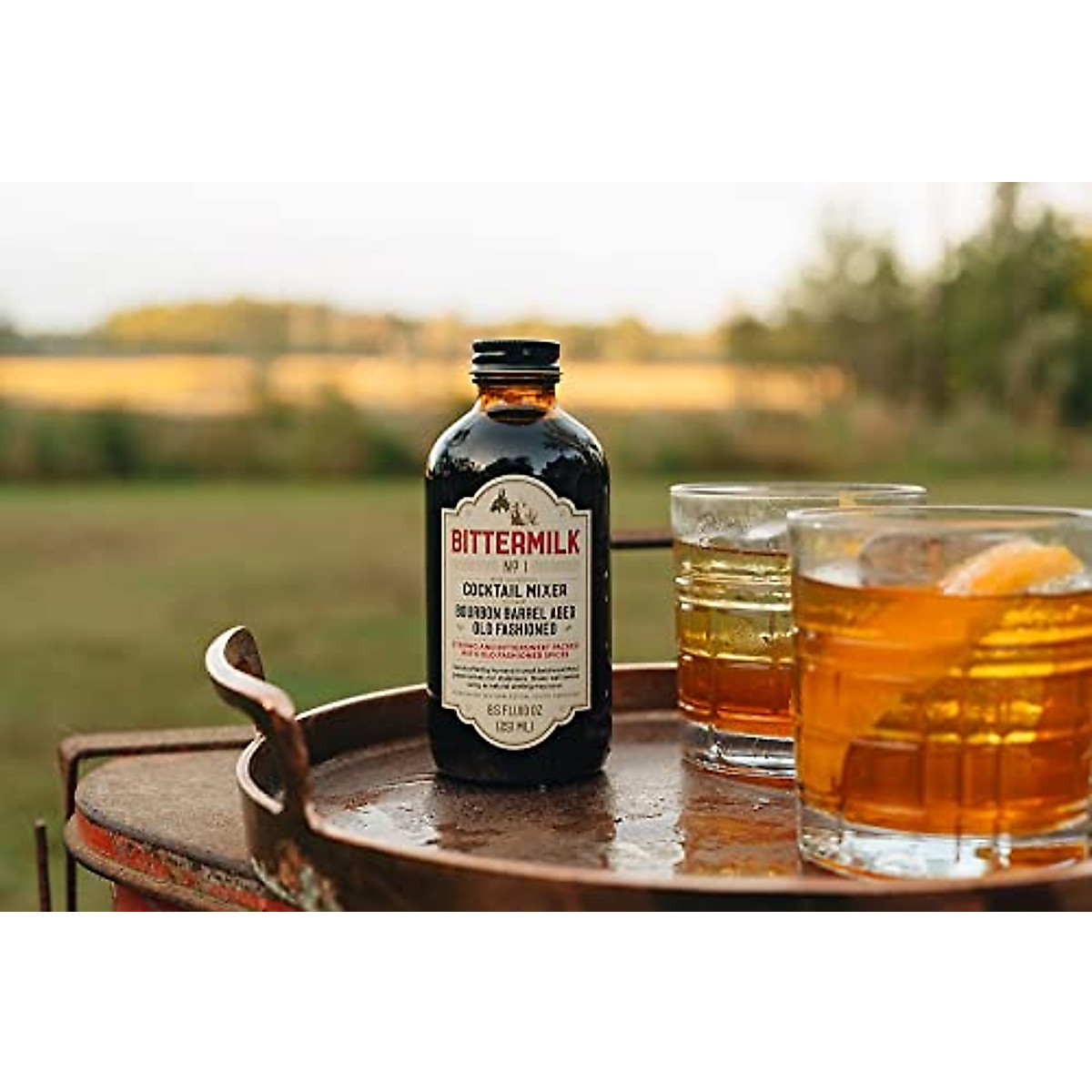 Bittermilk No.1 Bourbon Barrel Aged Old Fashioned Mix - All Natural Handcrafted Cocktail Mixer - Old Fashioned Syrup - More Complex than Bitters & Simple Syrup