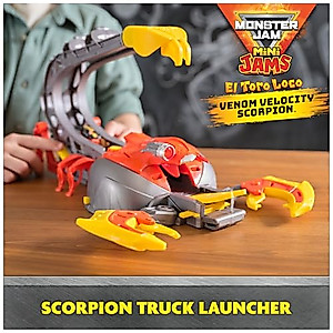 Monster Jam Mini, El Toro Loco Venom Velocity Scorpion Playset, 2 Exclusive Die-Cast El Toro Loco and Max-D Monster Truck, Kids Toys for Boys Ages 3 and Up