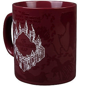 Harry Potter Marauder's Map Heat Changing Coffee Mug, 11oz - Marauders Map Image Reveals with Heat - Officially Licensed - Gift for Kids, Teens & Adults - Ceramic