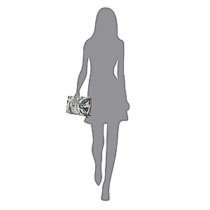 Lucky Zira Clutch, Marble Blue