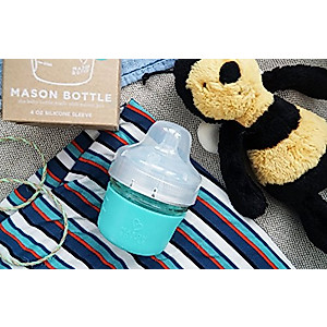 4 oz. Mason Bottle DIY Kit: BPA-Free Glass Baby Bottles You can DIY Using Mason Jars from Home, Made in The USA.