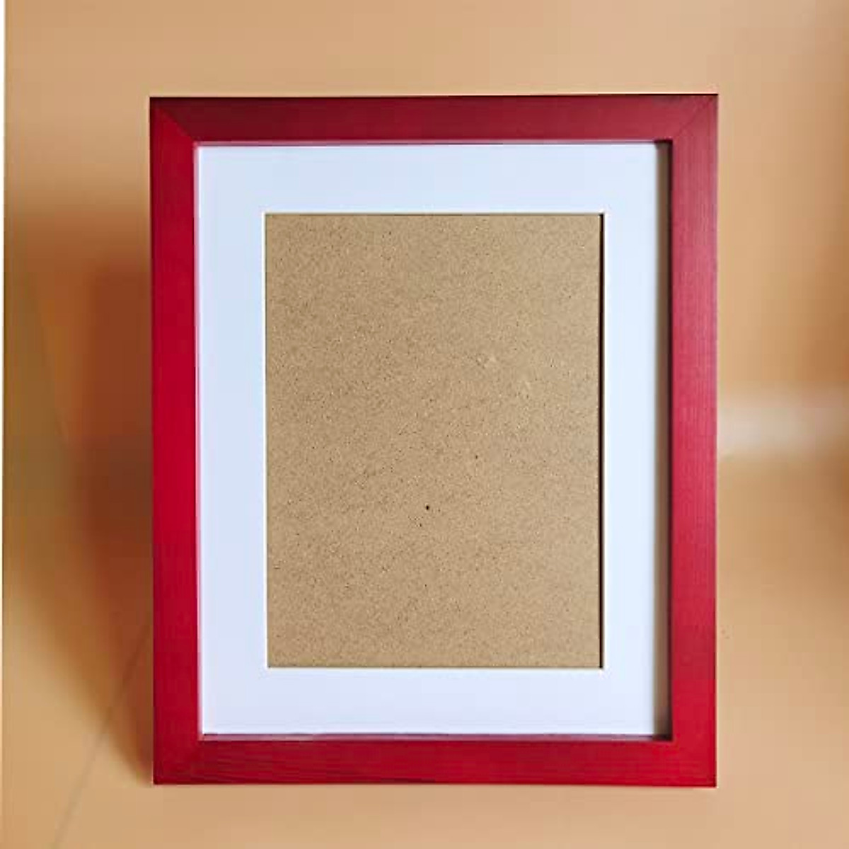 KELE MODEL 8x10 Picture Frames RED Solid Wood Frame, Plastic Panel (Film Needs to be Removed) Table or Wall.Front Window Opening 7.5x9.5 inch.
