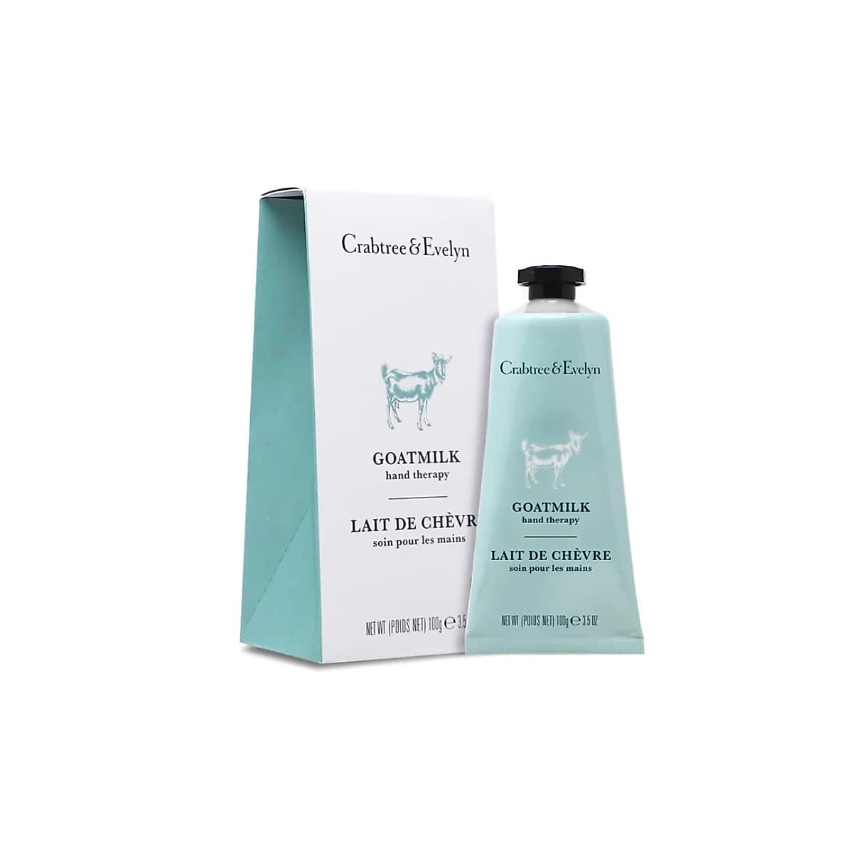 Crabtree & Evelyn Goat Milk Hand Therapy Cream, 3.5 oz - Moisturizer for Dry Skin