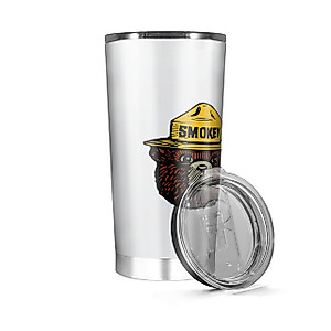 Stainless Steel Insulated Tumbler 20oz 30oz Smokey Hot Funny Travel Cups Bear Travel Mug Cold Hot Coffee Tea Cup Wine Iced Tea Cup Coffee Cup Suit For Home Office Travel