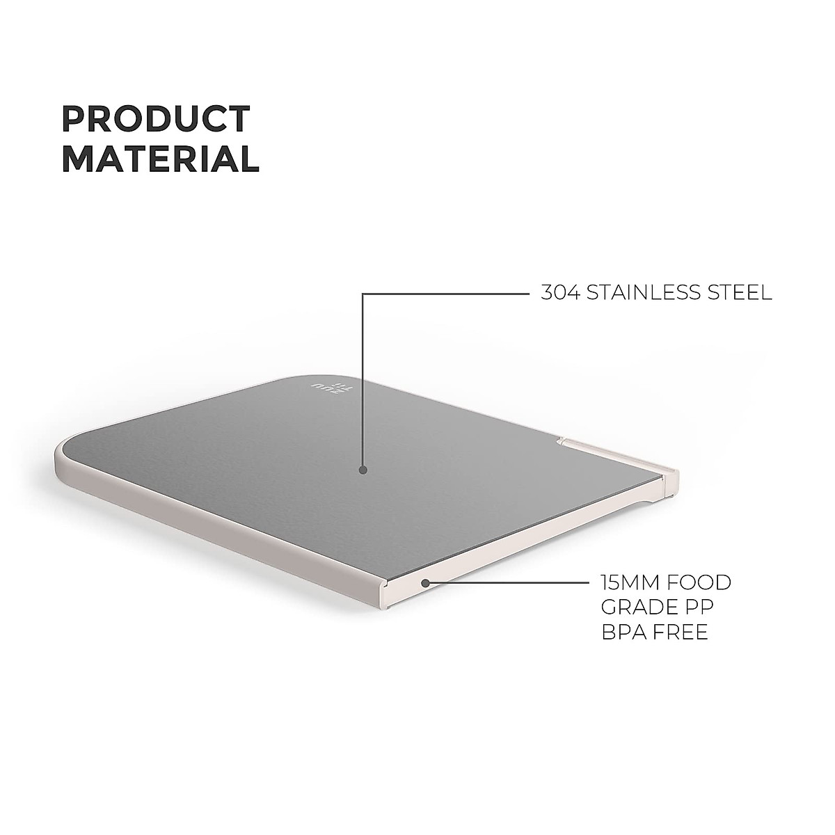 Zuutii Cutting Boards Double-Sided,Stainless Steel Cutting Board for Kitchen,Plastic Cutting Board Dishwasher Safe Non-Slip,BPA Free,Juice Grooves,Chop Meat,Veggies,16.5x11x0.75inch Light Cream