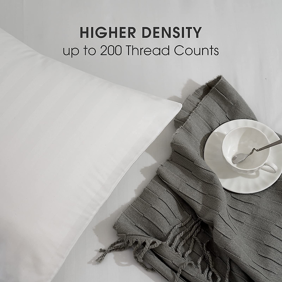 David's Home Cotton Blended Duvet Cover Set King, Ultra Soft Cozy Check Gingham Comforter Cover Set, Yarn Dyed Geometry Plaid Bedding Set 3 PCS for All Season,106"*92",Off White