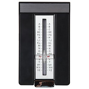 Home-X Retro Style Flip Open A-Z Address Book. Black and Silver Finish