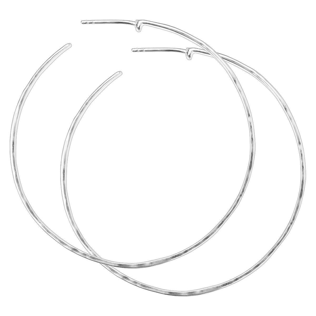 Silpada Hammered .925 Sterling Silver Hoop Earrings for Women, Jewelry Gift Idea, Circle Up'