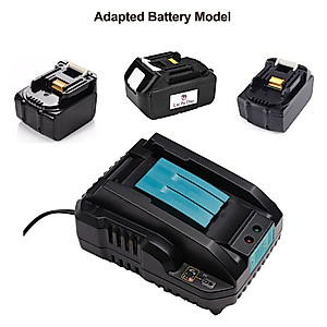 4A DC18RC Li-Ion Battery Charger for Makita 14.4V &18V Lithium-Ion Battery Power Supply for BL1830 BL1840 BL1850 BL1815 BL1430 Power Tools (4A)