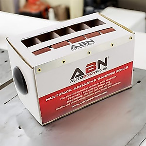 ABN Abrasive Paper 5pc Sand Paper Variety Pack with Dispenser – 150, 240, 320, 400, 600 Grit Aluminum Oxide Sandpaper