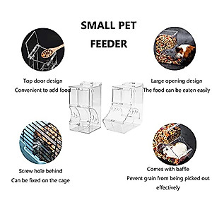 Qielie Hamster Feeder,Automatic Food Dispenser Plastic Bowl,Suitable for Feeding Hamsters, Guinea Pigs, Pigeons, Parrots, Hedgehog,and Other Small Animals (400ml)