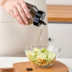 ZILAMGOO Dicunoy 16-Pack 17oz Plastic Spice Containers with Shaker Lids - Reusable Airtight Food Storage Jars for Spices, Powder, Bulk Pantry Organization (Clear PET, 500ml)