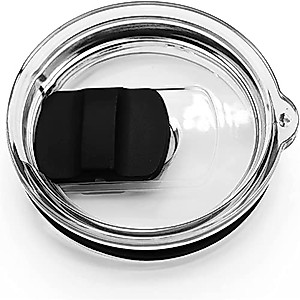 FXTNKYY 2Pcs Tumbler Lid,Yeti Lids 20 oz Replacement Lid,Fits YETI Rambler Or Old Style Rtic Coffee Tumbler,Replacement Magnetic Slider, Magnetic Spill Proof Tumbler Cover (20 oz, 2Pcs Black)