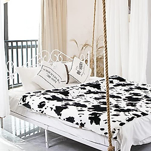 Cow Print Blanket Soft Fleece Flannel Lightweight Throw Dog Blankets Warm Plush Cute Brown Cow Throw Blanket Sofa Couch Bed Camping Travel Cow Bedding Boys Girls Pet Adults 50x60 inch