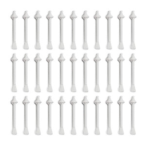 75 Pack Nose Wax Applicator Sticks for Hair Removal, Plastic Waxing Wands (White)