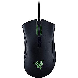 Razer DeathAdder Elite Gaming Mouse: 16,000 DPI Optical Sensor - Chroma RGB Lighting - 7 Programmable Buttons - Mechanical Switches - Rubber Side Grips - Matte Black