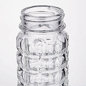 Tablecraft Moisture Proof Salt & Pepper Shakers - 1.5 Oz - Glass w/Black & White Lids Spring Loaded, No Clog, Set of 2