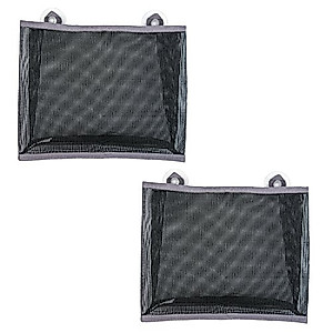 DII Bathroom Mesh Caddy Suction Organizer, Medium Set, Gray 2 Piece