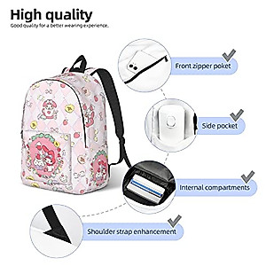 SYSGIE Anime Backpack Mini Pink Laptop Backpack Light Backpack for Travel Cute Backpack for Women Suitable for Work Commute Play (S)