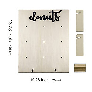 Llewyn Donut Wall Donut Display Board Donut Stand Wood Decorate for Party,Wedding,Birthday Party
