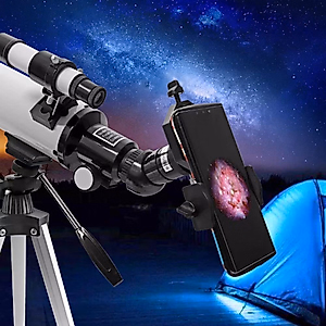 Telescope Adjustable Phone Scope Mount, Smartphone Adapter Mount for Monoculars, Binoculars and Microscopes, Fit Almost All Brands of Smartphones