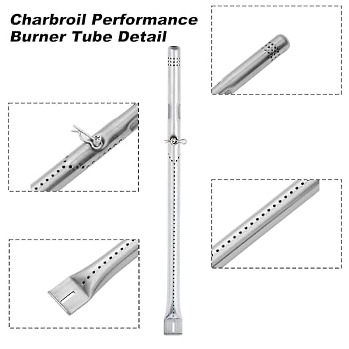 463347017 463342119 Grill Burner Heat Plates Replacement Parts for Charbroil 4 Burner 463377319 463376217 463376017 G470-0004-W1A Heat Tent G470-5200-W1 Char-broil Grill Parts Burner Tube Igniter Kit