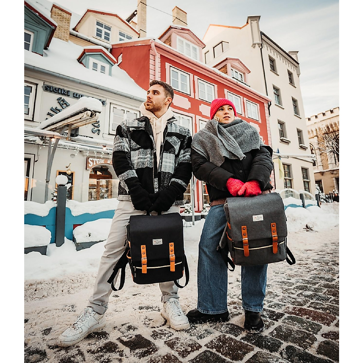 Modoker Vintage Women Laptop Backpack Bookbag for Women, Travel College School Backpack with USB Charging Port Fashion Rucksack Backpack Fits 15.6 Inch Notebook, Purple