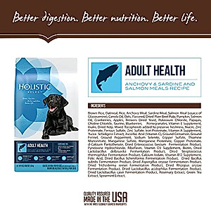 Holistic Select Natural Dry Dog Food, Anchovy & Sardine and Salmon Meal Recipe, 30-Pound Bag, Seafood
