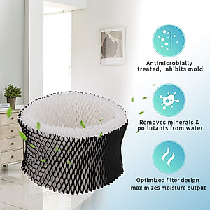 HWF62 Humidifier Filter A for Holmes - Replacement for Holmes Sunbeam Humidifier Filter A, Replaces HWF62 HWF62CS HWF62D SF212, Fits Humidifier Models SCM1100, SCM1701, SCM1702, SCM1762 (4 Pack)