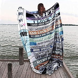 Tapesb to My Wife Blanket Anniversary Romantic Gifts for Wife Birthday Gift from Husband for Wives Throw Blanket with Pillow Covers Valentine Day Blanket Gifts