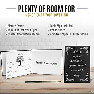 Funeral Guest Book for Memorial Service with Picture, Guest Book for Funeral with Signature Pen, Celebration of Life Guest Book, Memorial Service Guest Book, Memory Book for Celebration of Life