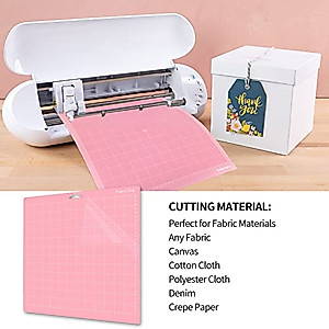 6 Pack Cutting Mats for Cricut, 12x12inch Cutting Mat, Adhesive Cutting Mat, Quilting Cutting Mats for for Art, Textiles, Scrapbooking (StandardGrip, LightGrip, StrongGrip, FabricGrip)