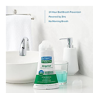 SmartMouth Original Activated Mouthwash & Tongue Cleaner, Bad Breath Support, Mint