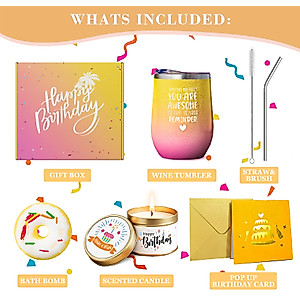 LUICONMO Birthday Gifts for Women, Happy Birthday Gifts for Women, Best Friend Birthday Gifts, Birthday Gifts Ideas Women Birthday Gifts Set Female Sister Mom Wife Her Girlfriend Coworker Bestie teen