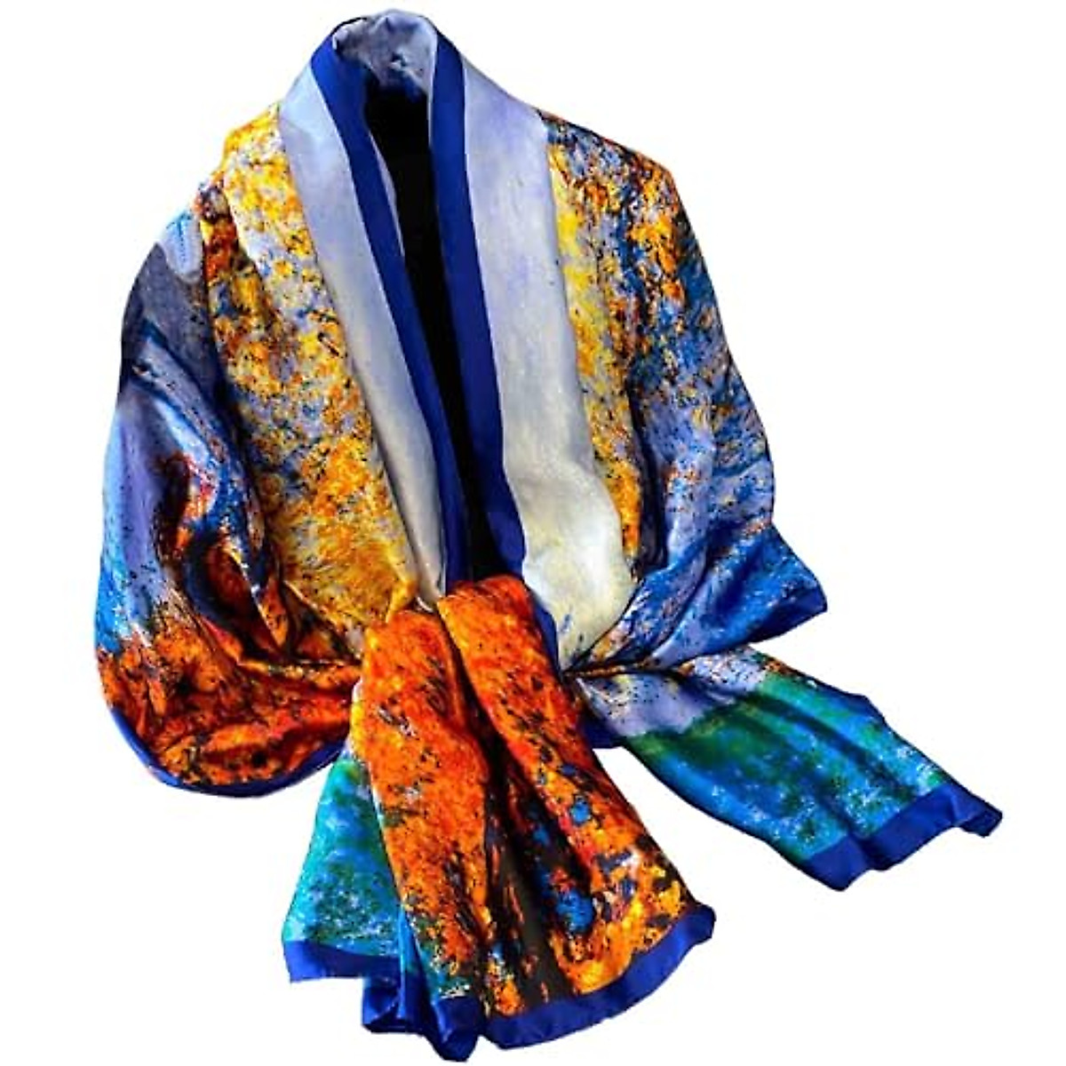 Acotavie Scarfs for Women Dressy Fashion Scarves Long Floral Pattern Scarf Lightweight Sunscreen Shawls (C028)