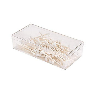 Pioneer Plastics 082C Clear Rectangular Plastic Container, 6.75" W x 3.1875" D x 1.625" H