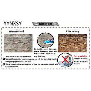 YYNXSY 10X10FT Brick Wall Background Primary Color Brick Background Large Fabric Brick Photo Background Baby Shower Birthday Party Wedding Graduation Home Decoration Photo Booth Prop Banner YY-6