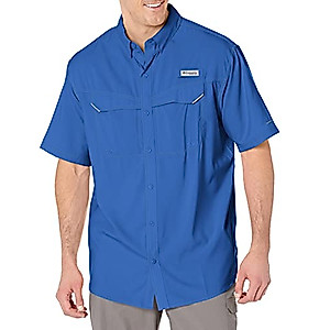 Columbia Men's Standard Low Drag Offshore SS Shirt, Vivid Blue, X-Small